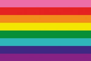 Original eight-stripe rainbow flag 1978 – Light Up Poole