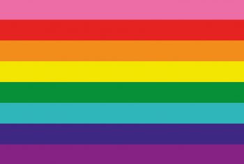 Original eight-stripe rainbow flag 1978 – Light Up Poole