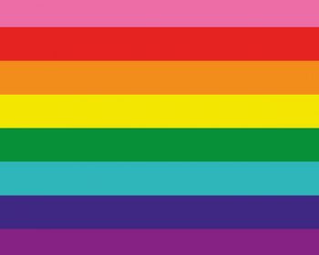 Original eight-stripe rainbow flag 1978-web-600 – Light Up Poole